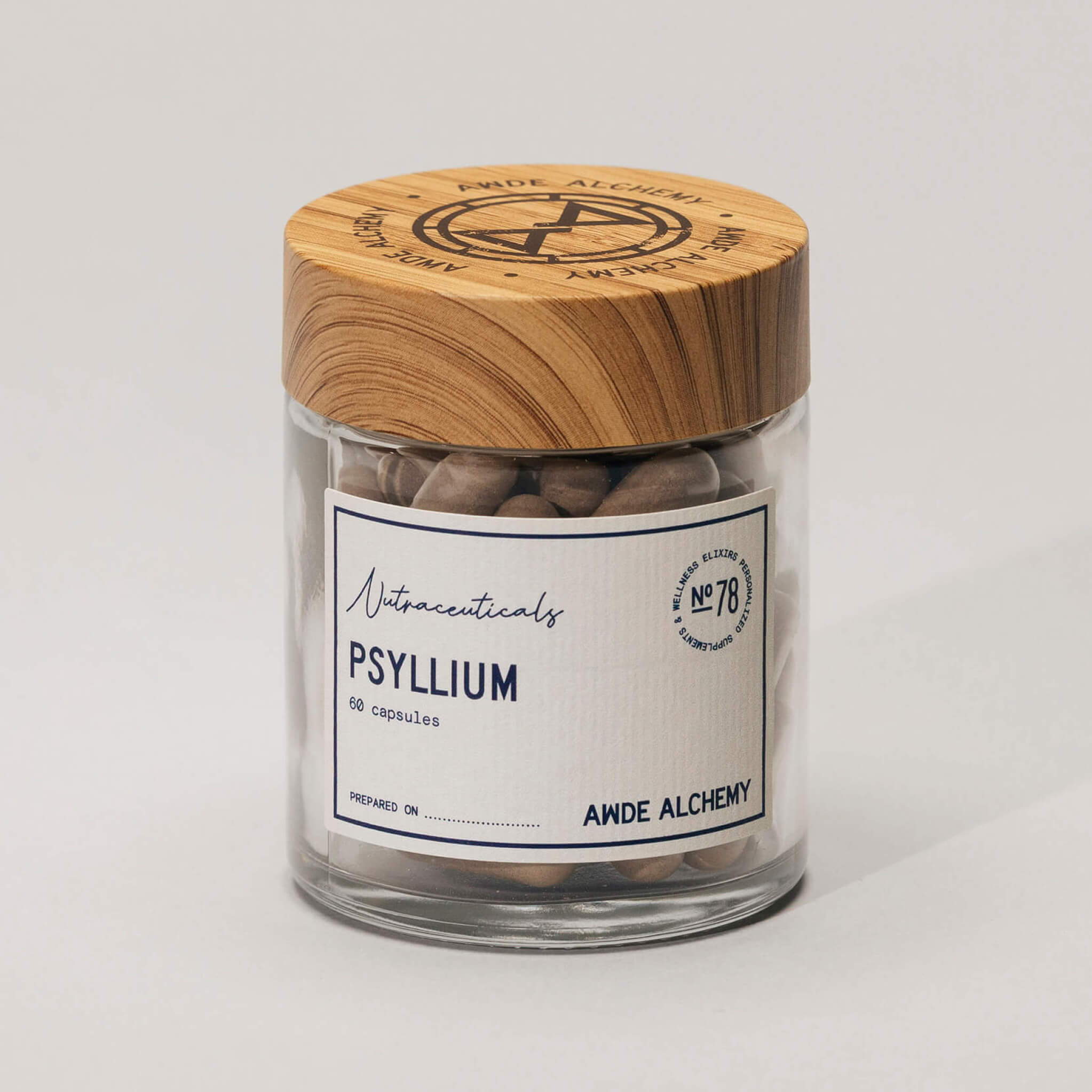 Natural Psyllium / 2400mg / 30 Day Supply - Nutraceutical No. 78 – Awde Alchemy