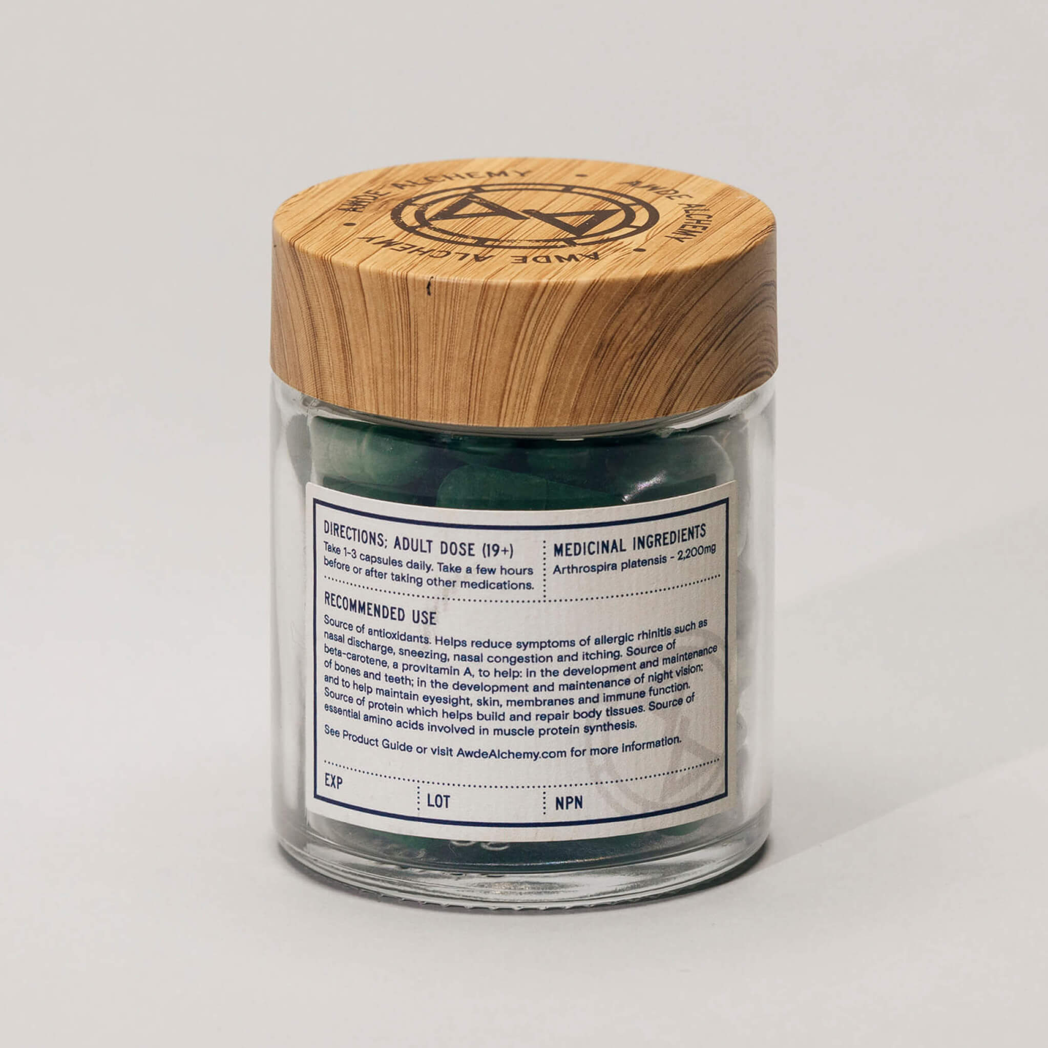 Spirulina / 2200mg / 30 Day Supply - Nutraceutical No. 62 – Awde Alchemy