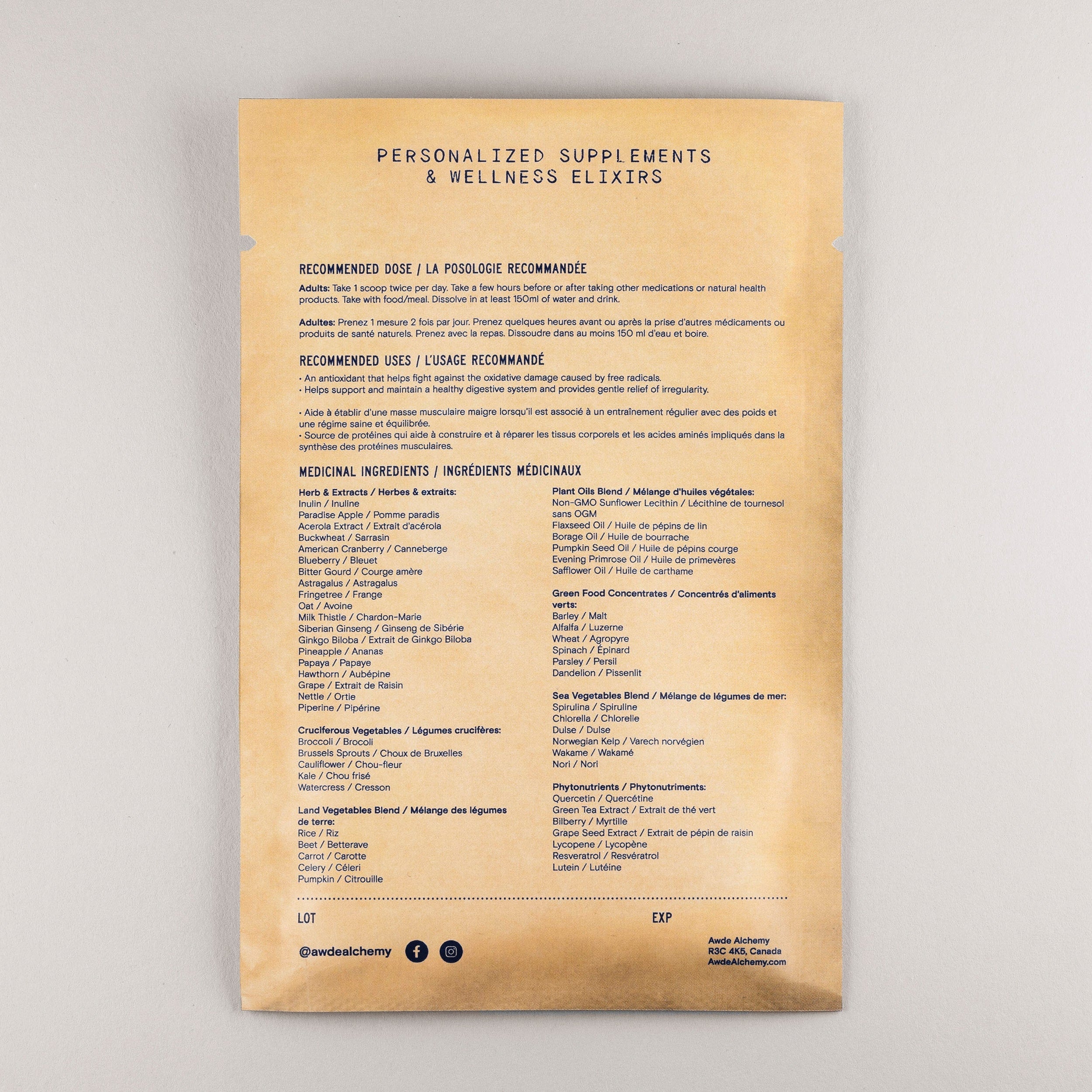 Pure Greens / 30 Day Supply - Nutraceutical No. 84 – Awde Alchemy